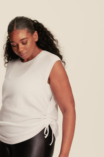 Indio Muscle Tank - White Relaxed Fit Tank Top | Alala